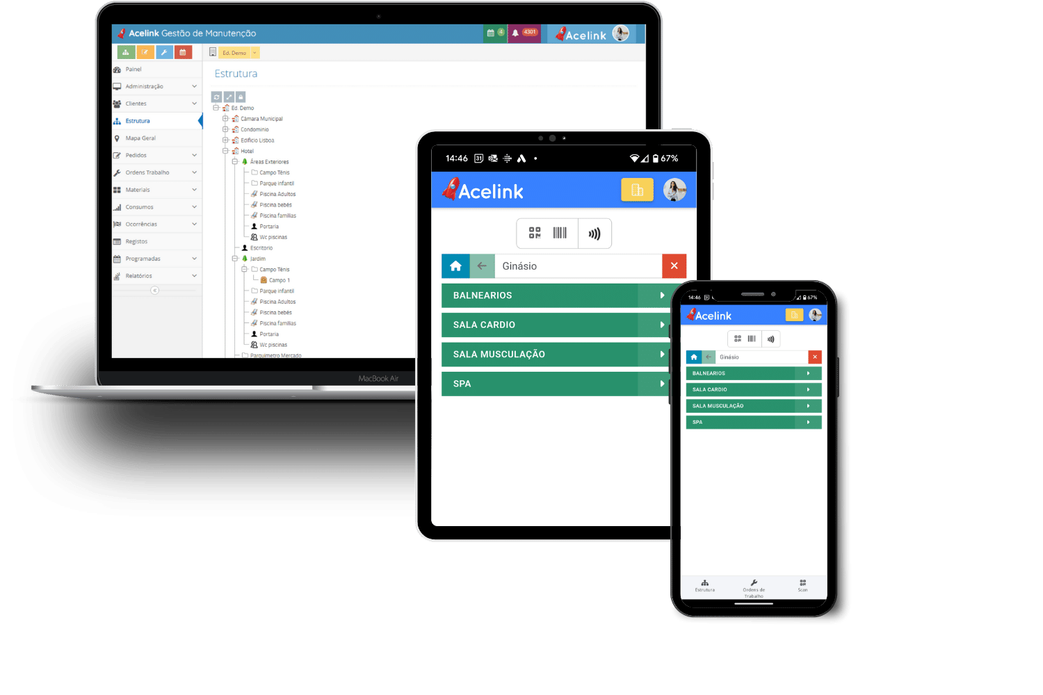 Funcionalidades - ACELINK Gestão de Manutenção